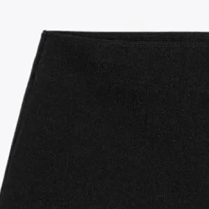 Zara | Skirts | Zara Stretchy Knit Black Mini Skirt With Contrast White ...